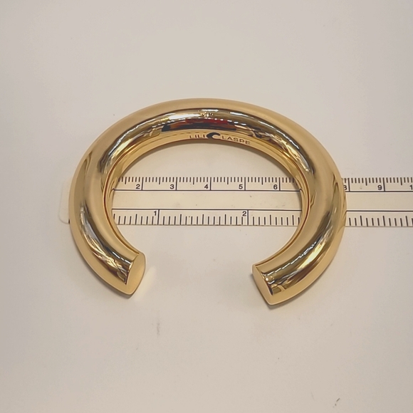 Lili Claspe | Jewelry | Large Sloane Hollow Cuff Bracelet 4k Gold Plated New | Poshmark